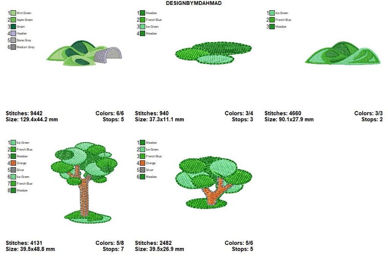 Forest Embroidery Design Bundle - Tree Embroidery Designs Machine ...