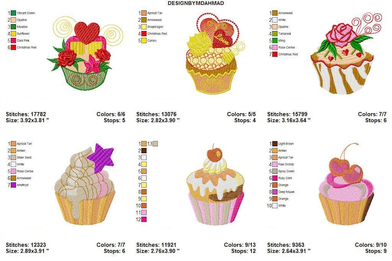 20+ Ice Cream Embroidery Design Bundle - Cup Cake Embroidery Designs ...