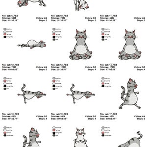 Playing Cat Embroidery Design Bundle - Woodland Animal Embroidery ...