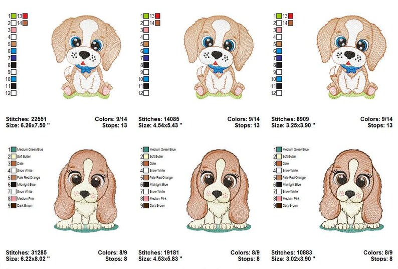 Cute Baby Dog Embroidery Design Bundle - Teddy Bear Embroidery Designs ...