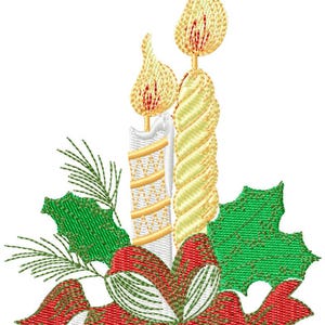 8+ Candle Embroidery Design Bundle - Christmas Candle Embroidery ...