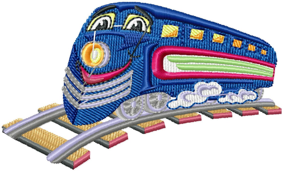 Train Engine Embroidery Design Bundle- Trains Embroidery Designs ...