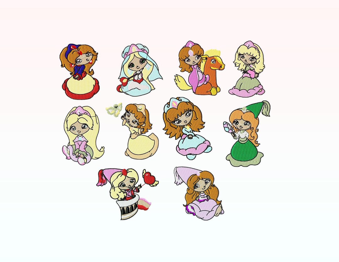 10+ Little Princess Embroidery Design Bundle - Baby Princess Embroidery ...