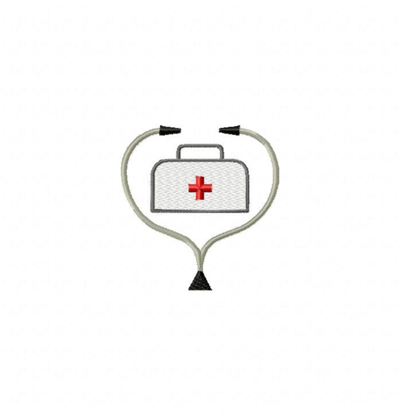 7 Stethoscope Embroidery Design Bundle, Machine Embroidery Designs ...