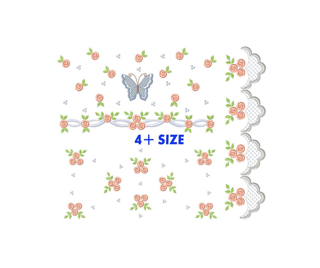 Butterfly Embroidery Design Bundle - Flowers Embroidery Designs Machine ...