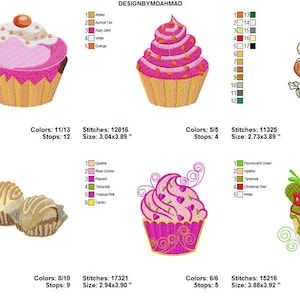 20+ Ice Cream Embroidery Design Bundle - Cup Cake Embroidery Designs ...
