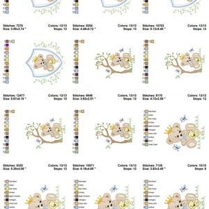 Baby Teddy Bear Monogram Embroidery Design Bundle - Butterfly ...