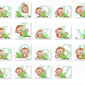 Baby Monkey Alphabet Embroidery Design Bundle - Monkey Font Embroidery ...