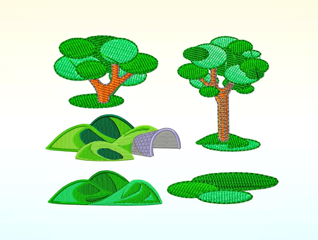 Forest Embroidery Design Bundle - Tree Embroidery Designs Machine ...