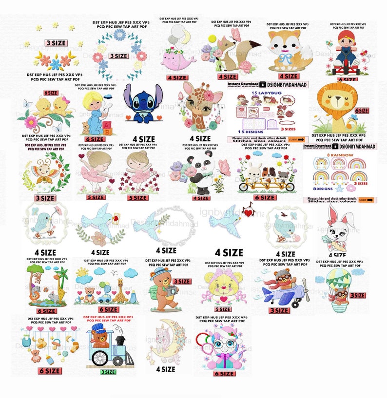 300 Ultimate Embroidery Design Mega Bundle Machine Embroidery Designs ...