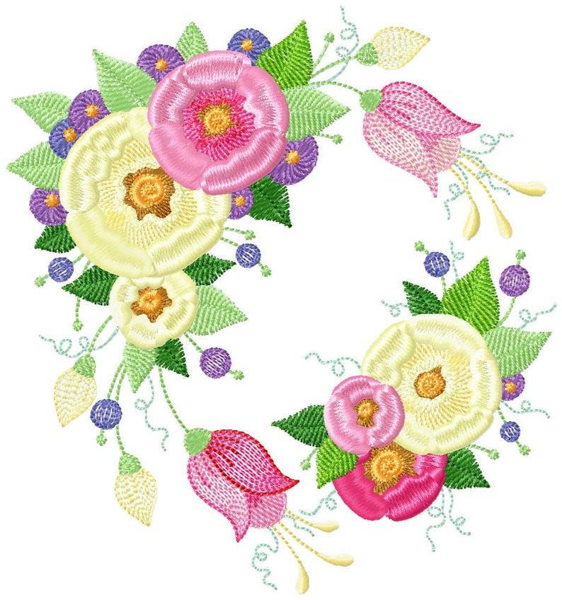Summer Flower Embroidery Design Bundle - Wildflowers Embroidery Designs ...