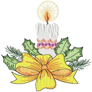 8+ Candle Embroidery Design Bundle - Christmas Candle Embroidery ...