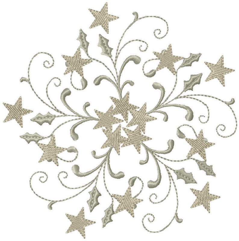 Floral Stars Embroidery Design Bundle - Shooting Swirly Classy Stars ...