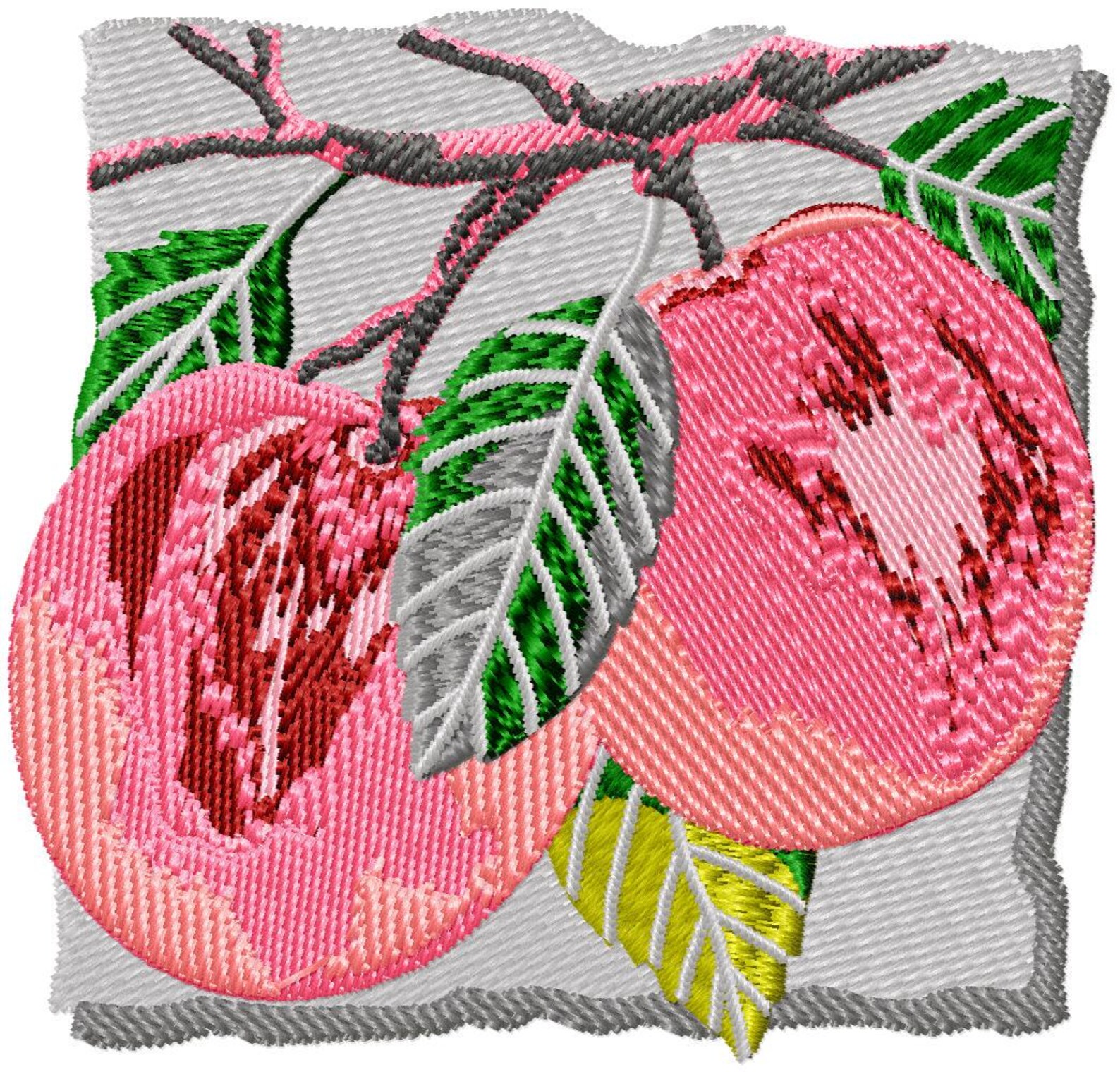 Fruit Frame Patch Embroidery Design Bundle - Fruit Bunch Monogram ...