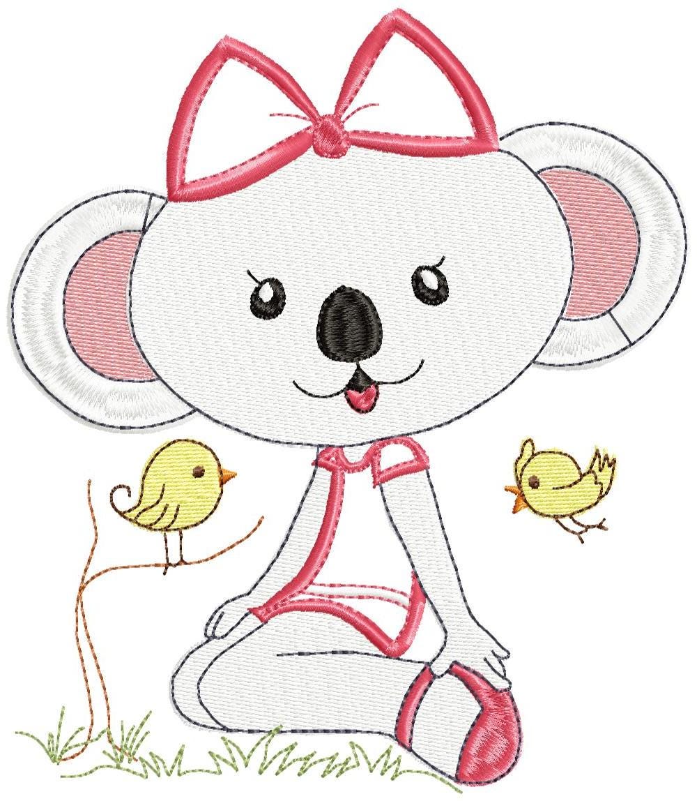 Cute Mouse Embroidery Design Bundle - Woodland Animal Embroidery ...