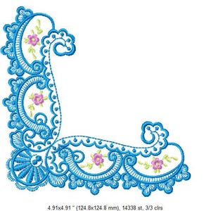 10+ Corner Embellishment Embroidery Design Bundle - Floral Border ...