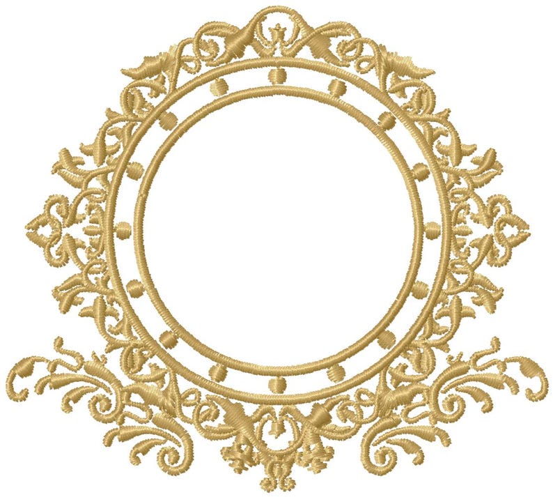 Creative Frame Monogram Embroidery Design Bundle - Creative Baroque ...