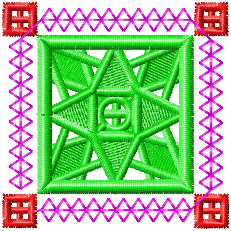 Square Frame Embroidery Design Bundle - Box Monogram Embroidery Designs ...