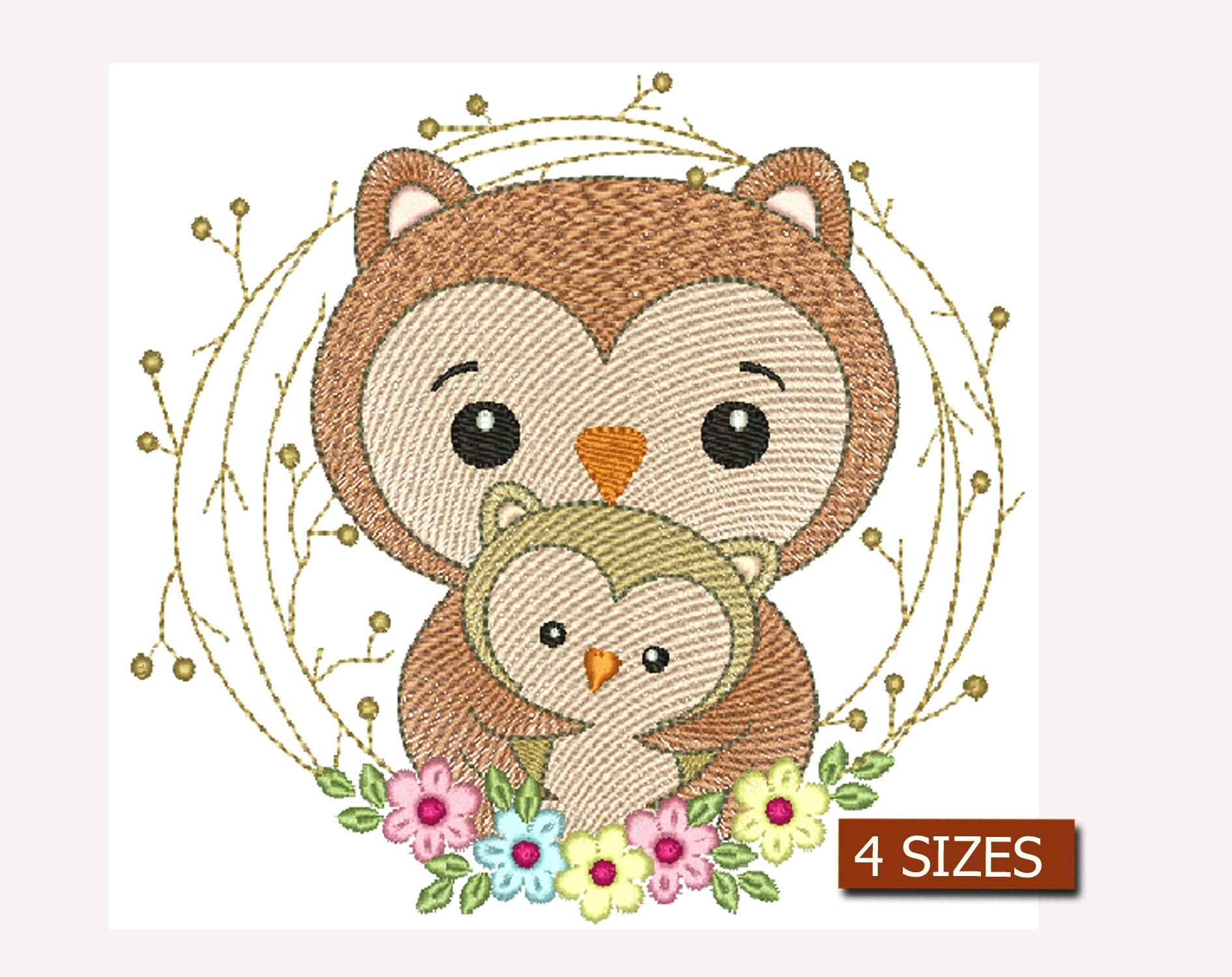 Owl Embroidery Designs Woodland Animals Embroidery Design - Etsy
