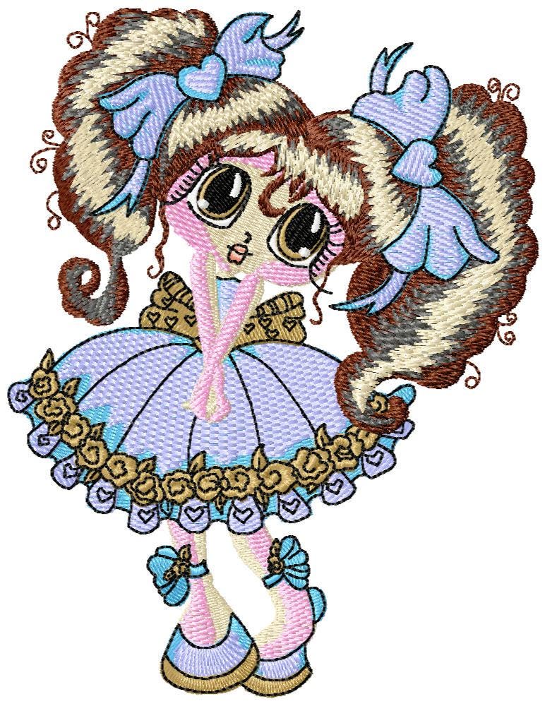 Cute Girl Embroidery Design Bundle Baby Girl Embroidery Designs Machine ...