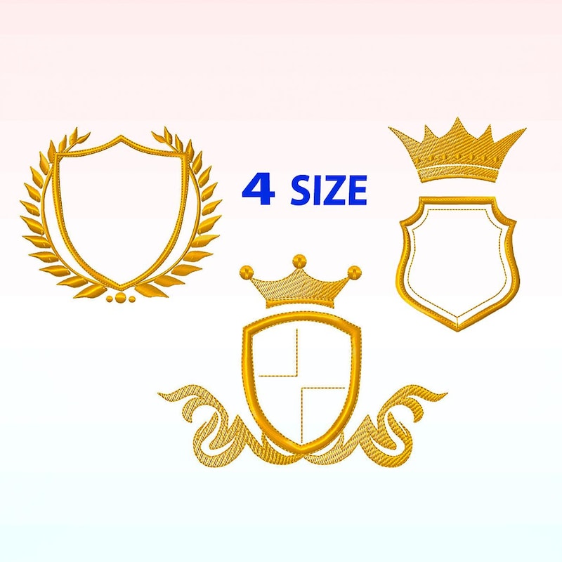 Embroidery Crown Shield - Etsy UK