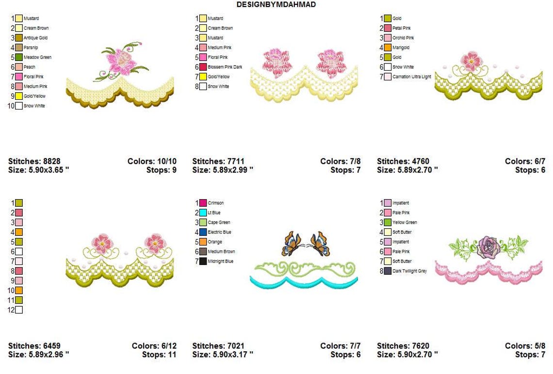 Endless Wreath Border Embroidery Design Bundle - Flower Embroidery ...