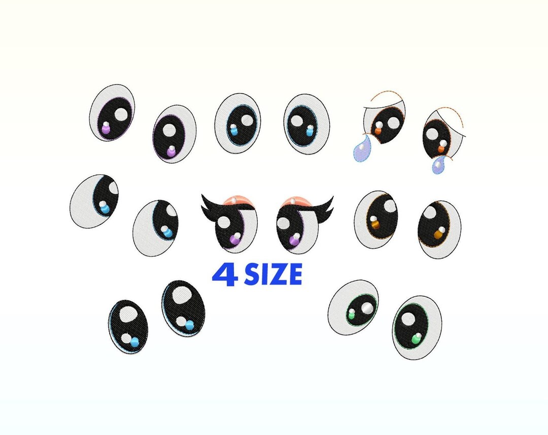 Face Embroidery Design Bundle - Eye Lashes Embroidery Designs Machine ...