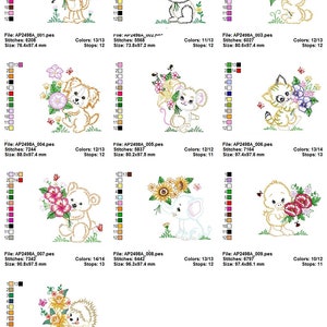 10+ Baby Animal Embroidery Design Bundle - Woodland Animal Embroidery ...