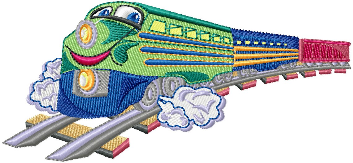 Train Engine Embroidery Design Bundle- Trains Embroidery Designs ...