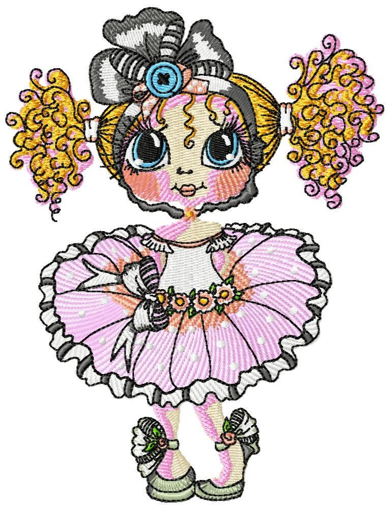 Cute Girl Embroidery Design Bundle Baby Girl Embroidery Designs Machine ...