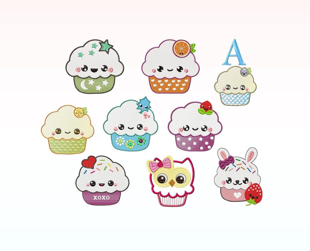 Baby Cup Cake Embroidery Design Bundle - Baby Ice Cream Embroidery ...