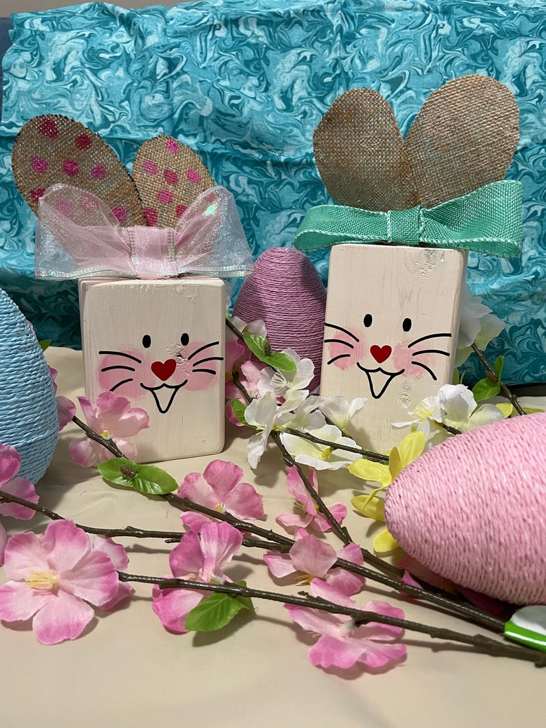 Handmade Wooden Bunnies - Etsy