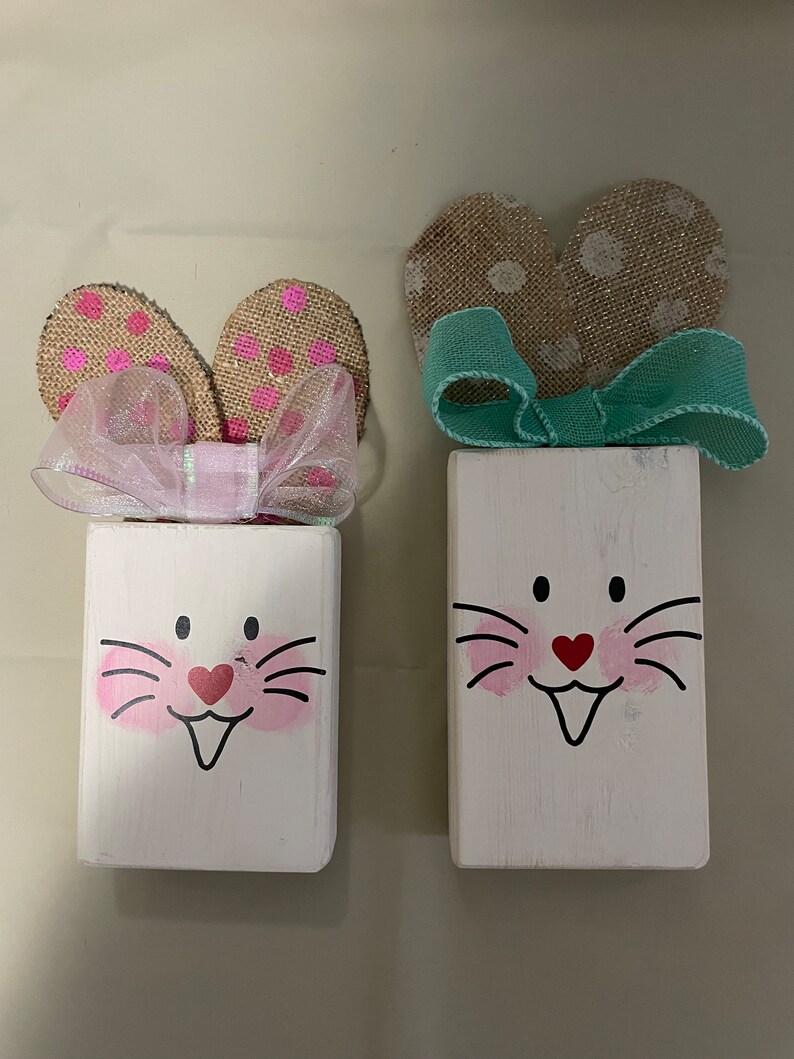Handmade Wooden Bunnies - Etsy
