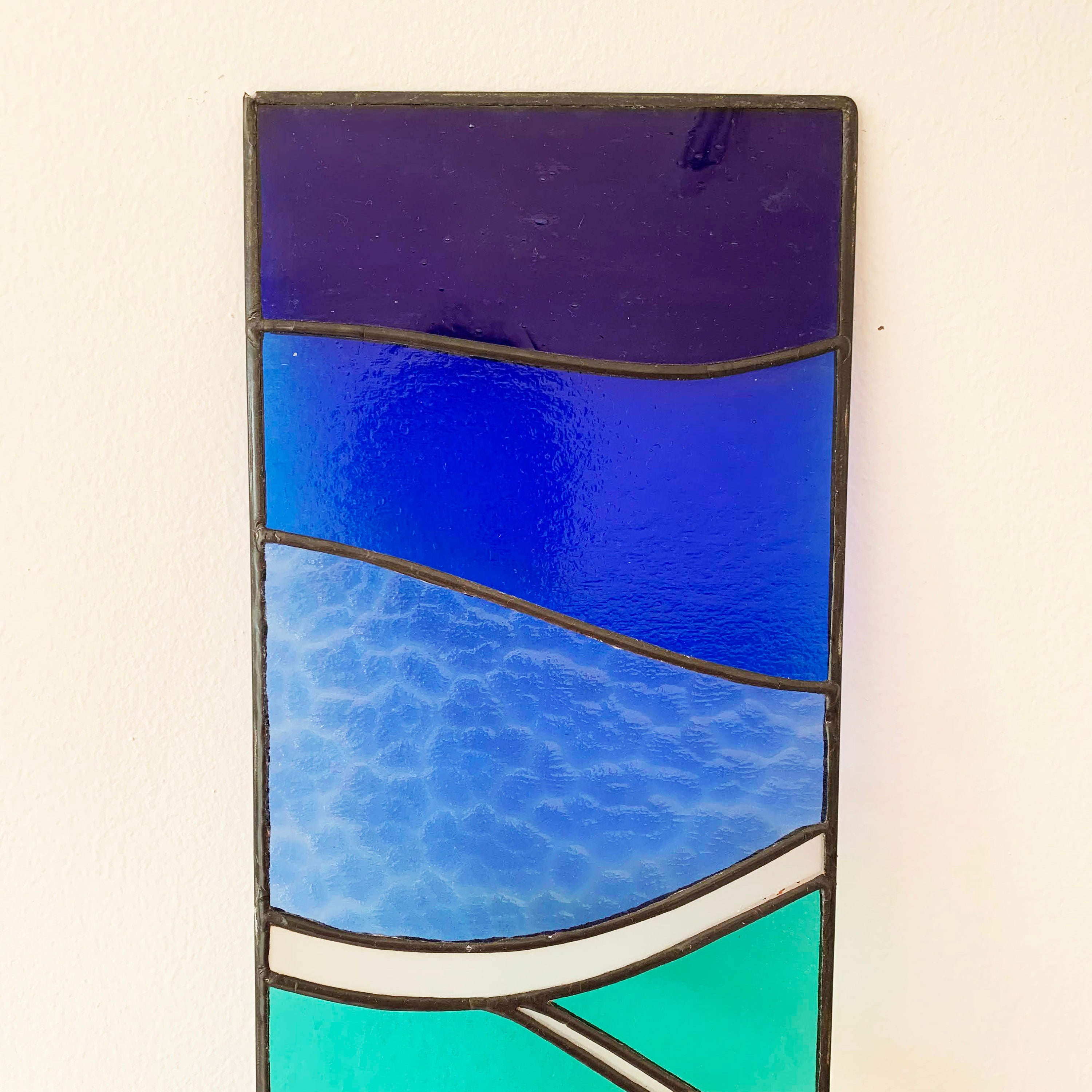 Buy Beach Stained Glass Panel Online in India - Etsy