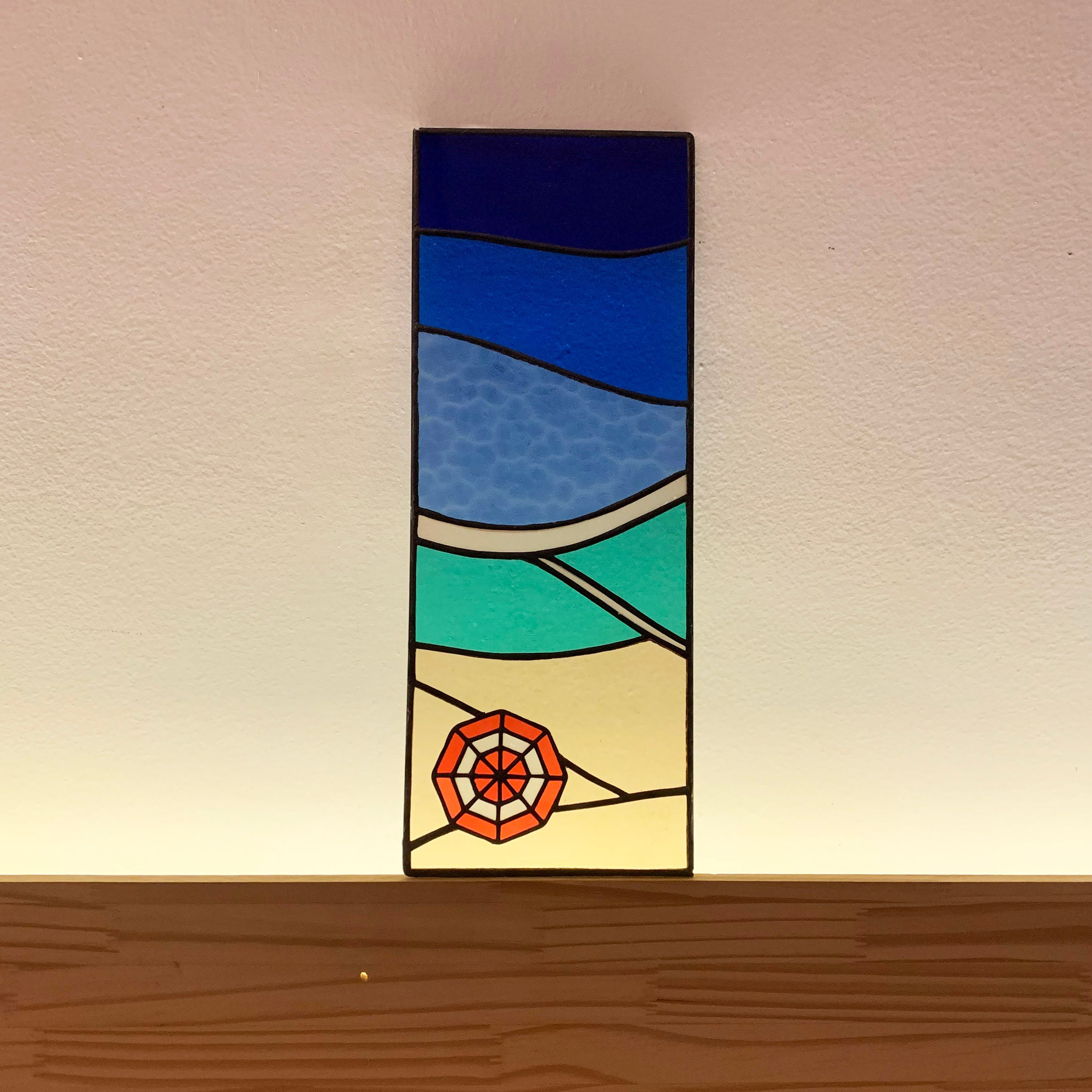 Buy Beach Stained Glass Panel Online in India - Etsy