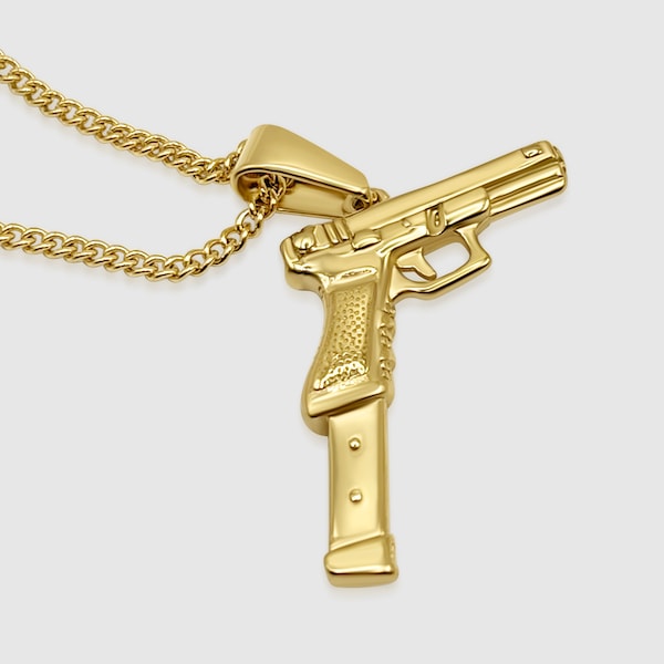 Gold Glock Pendant Men - Etsy
