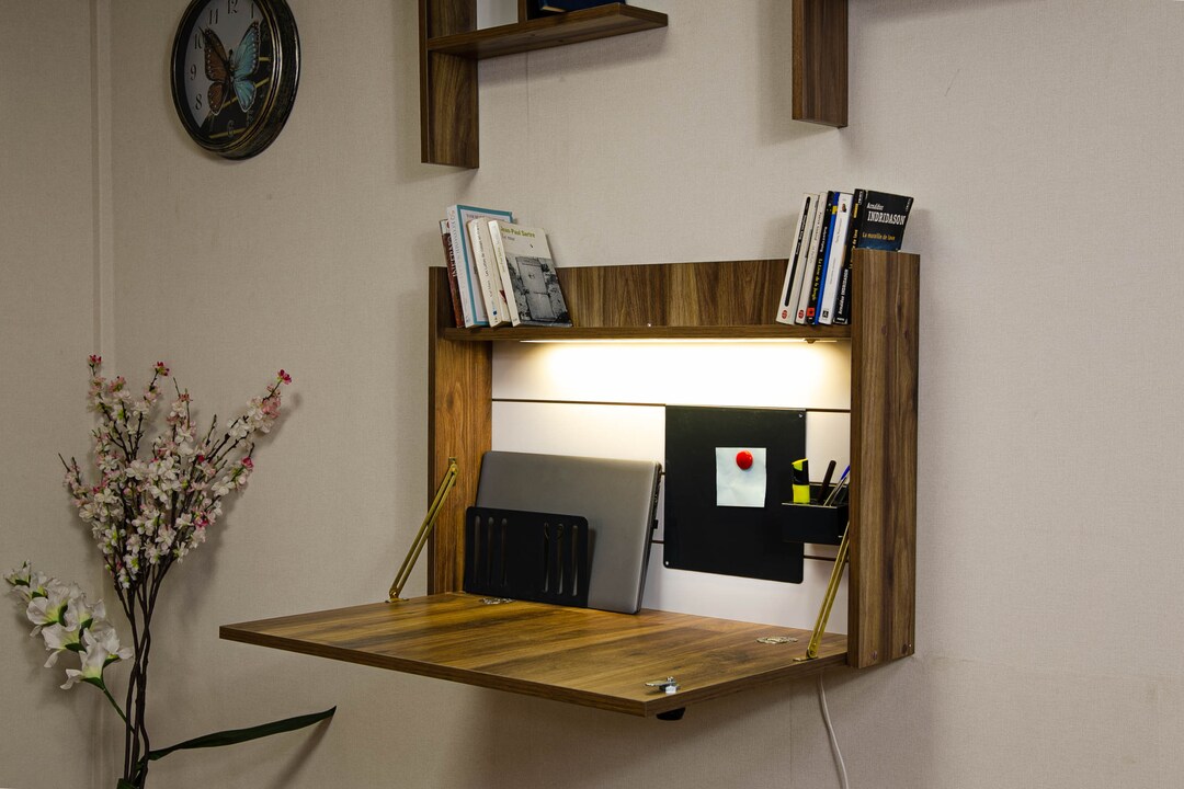 Folding Desk Wall Desk Foldable Desk Floating Desk Design - Etsy UK