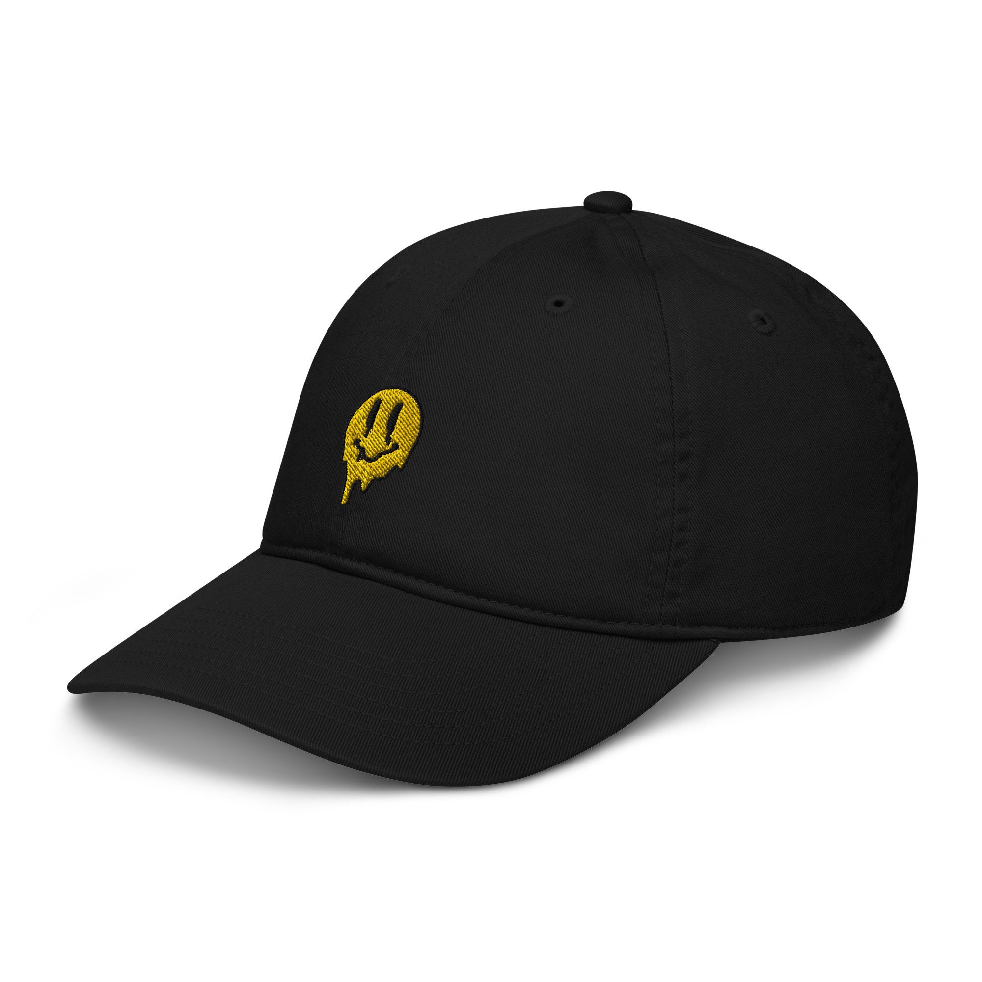 Melting Smiley Face Emoji Organic Dad Hat | Embroidered Design ...