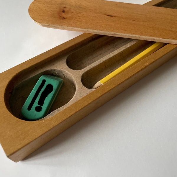 Wood Pencil Box - Etsy