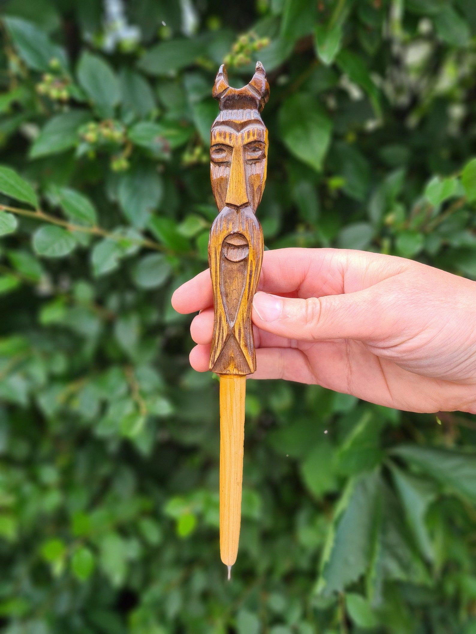 Vintage Wooden Pen Devil, Hand Carved Devil Pen, Collectible Devil ...