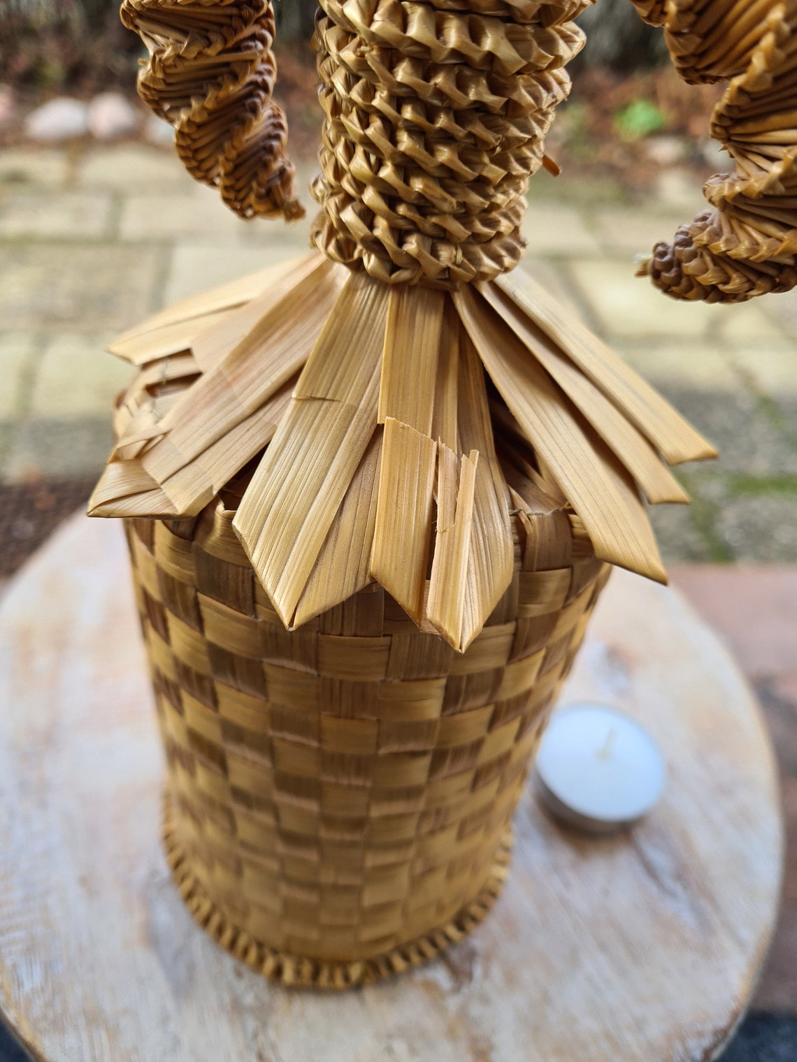 Handmade Straw Doll Vintage Doll Straw Figurine Dancing Woman ...