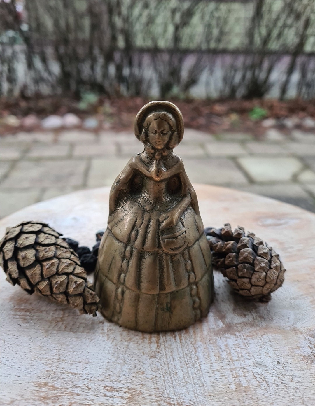 Lady Tea or Dinner Bell Bronze Bell Lady Bell Handmade Old Bronze Bell ...