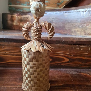 Handmade Straw Doll Vintage Doll Straw Figurine Dancing Woman ...