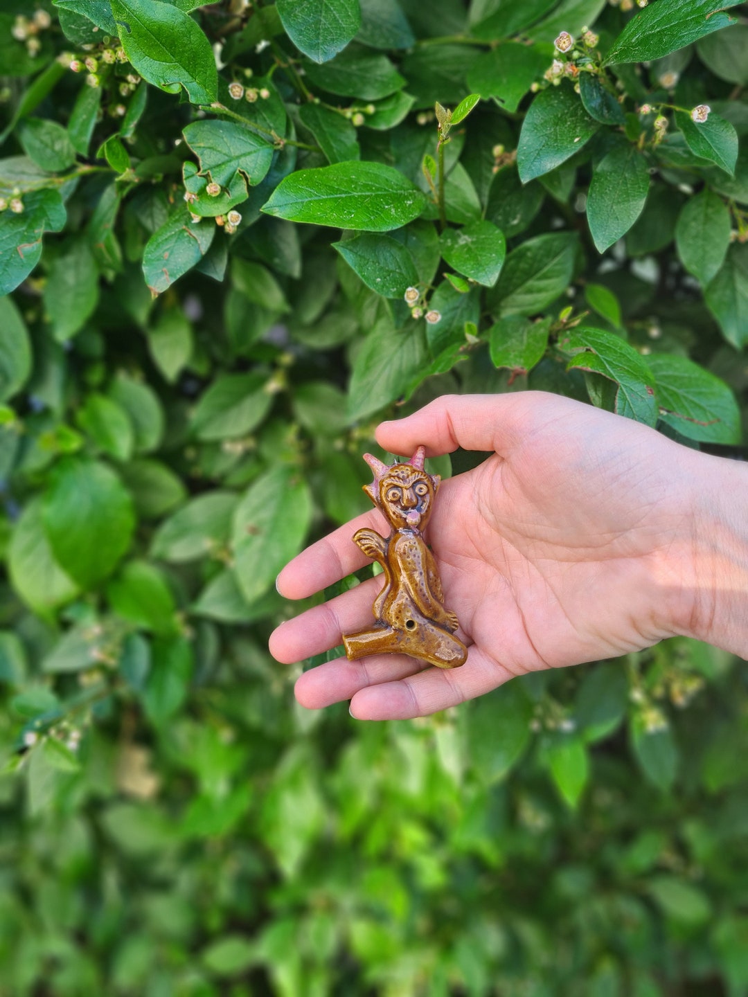 Ceramic Handmade Whistle Devil, Collectible Whistle Devil, Figurine ...