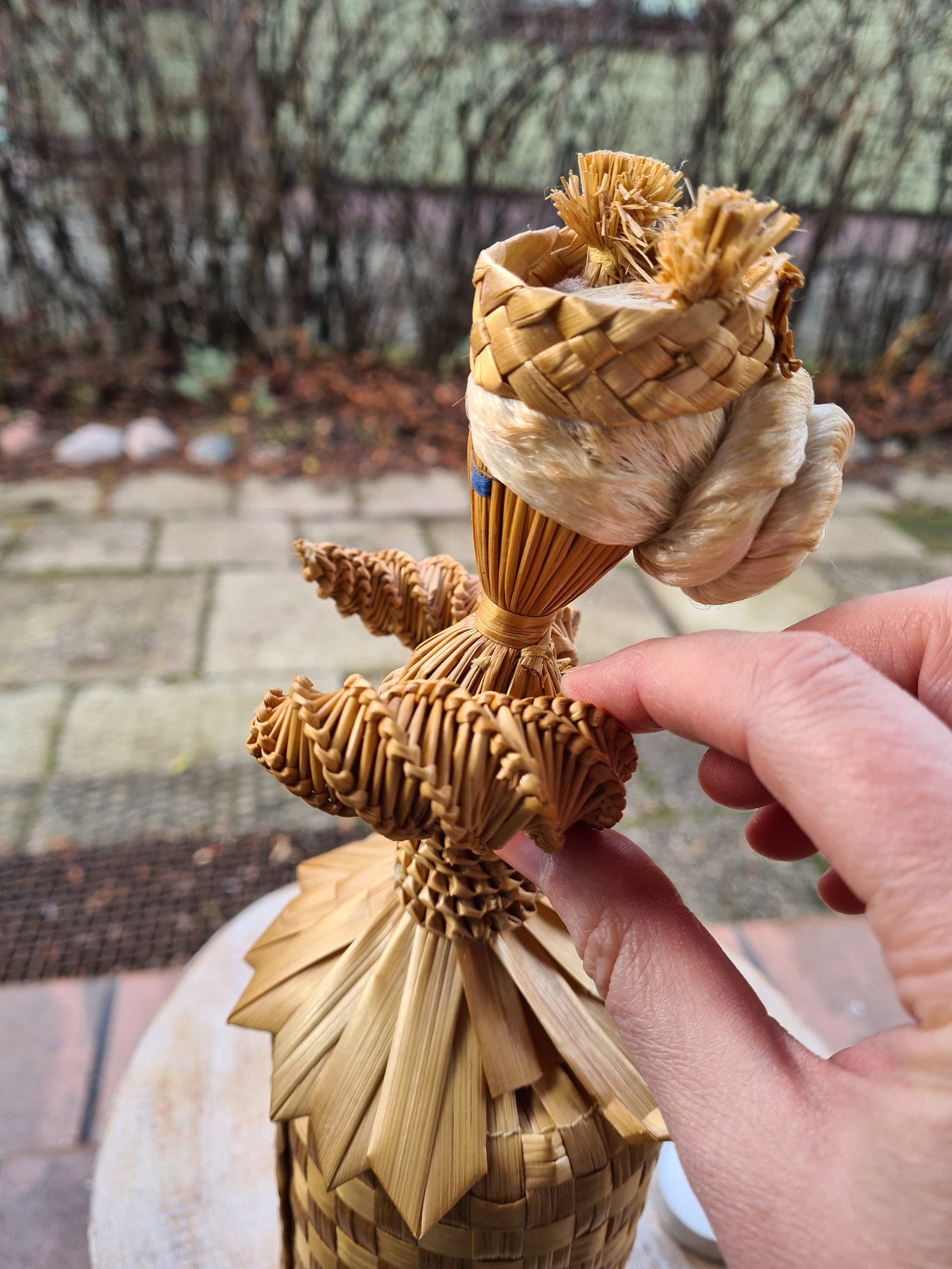 Handmade Straw Doll Vintage Doll Straw Figurine Dancing Woman ...