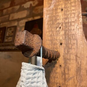 Set of 2 Coarse Old Threaded Screws | Steel Screws | Old Railroad ...