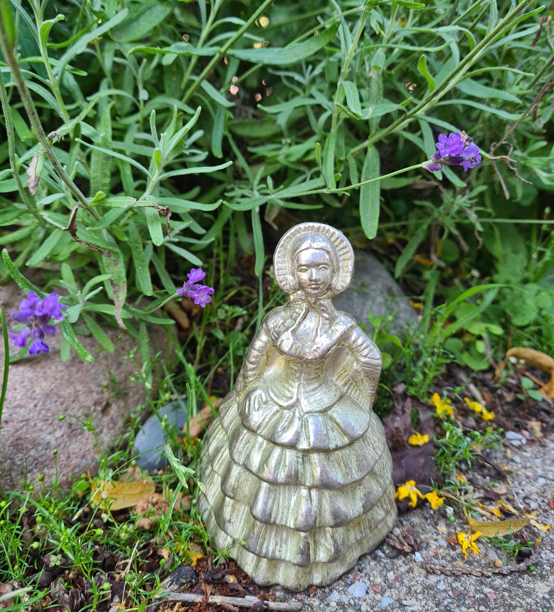 Lady Tea or Dinner Bell | Bronze Bell Lady Bell | Handmade Old Bronze ...