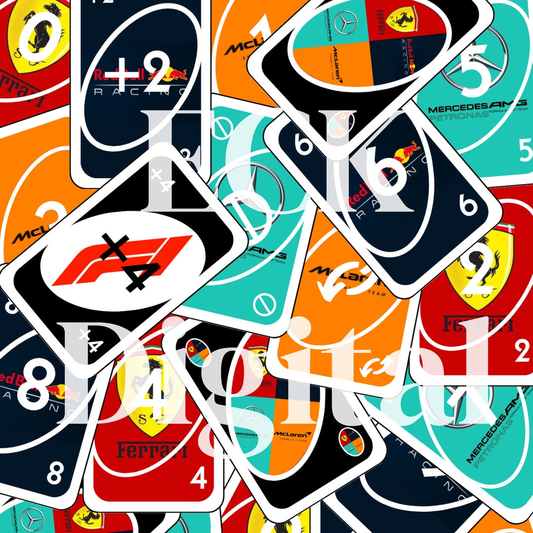 Formula 1 Logos Themed Uno Playing Cards - Etsy