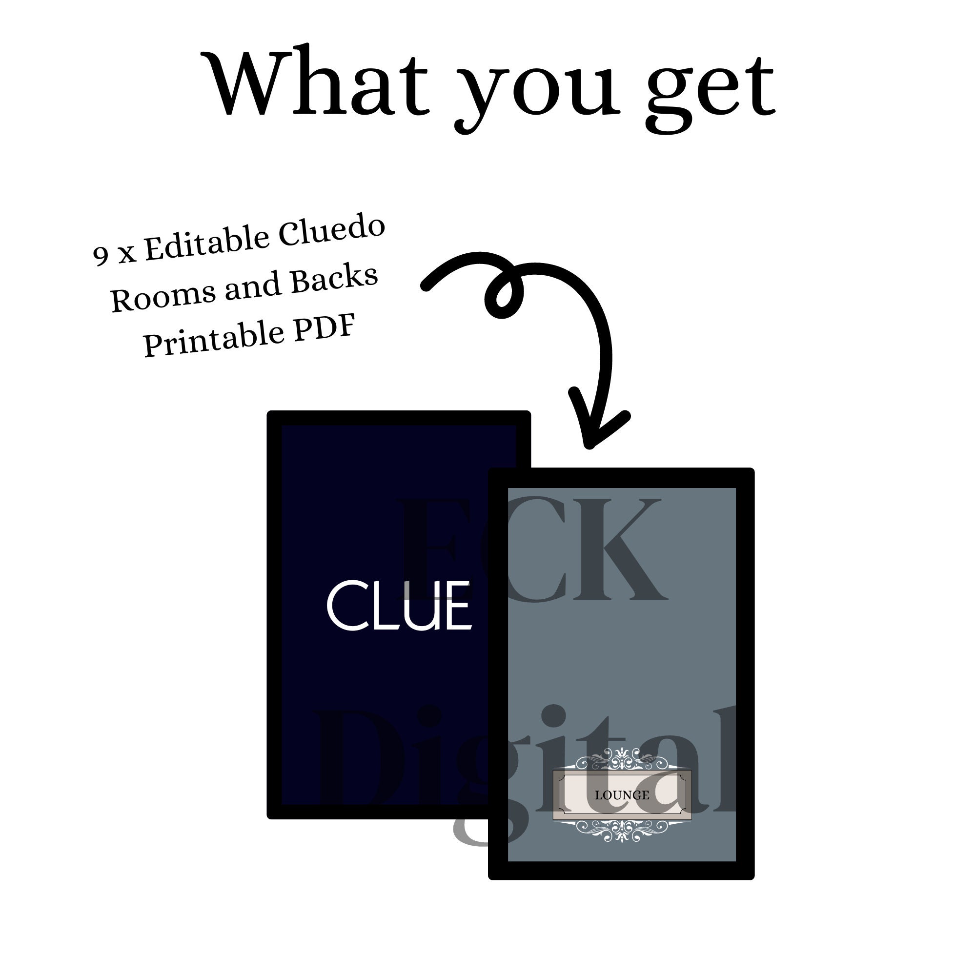 Canva Editable Clue Board Game Template Digital Download - Etsy