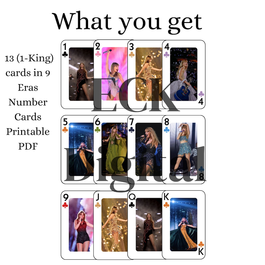 Taylor Swift Themed Deck of Cards Full Set - Etsy